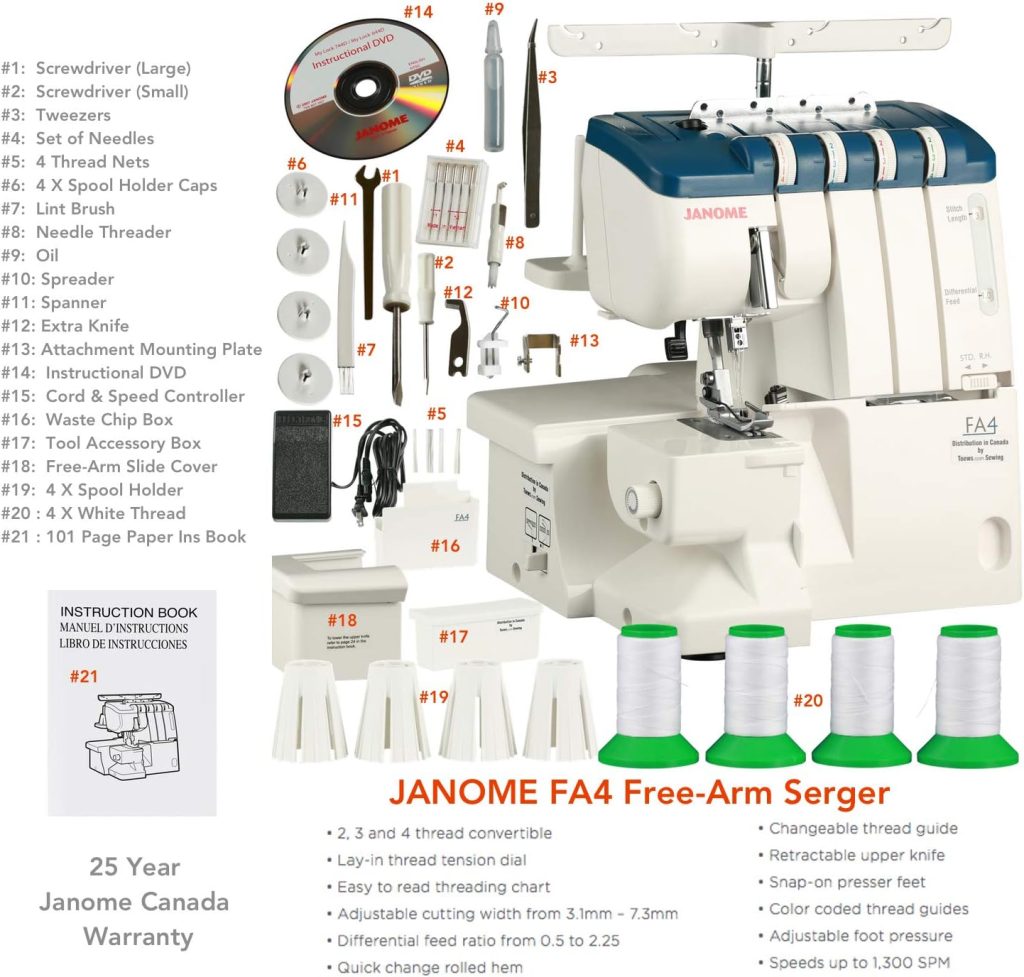 Janome FA4 Serger Review In Details - Sewing Knit